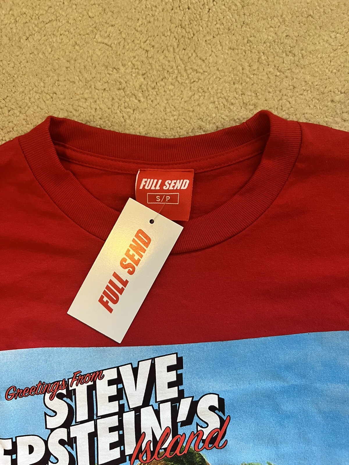 Stevewilldoit Full Send NELK BOYS “Epsteins Island” T-shirt NEW WITH ...