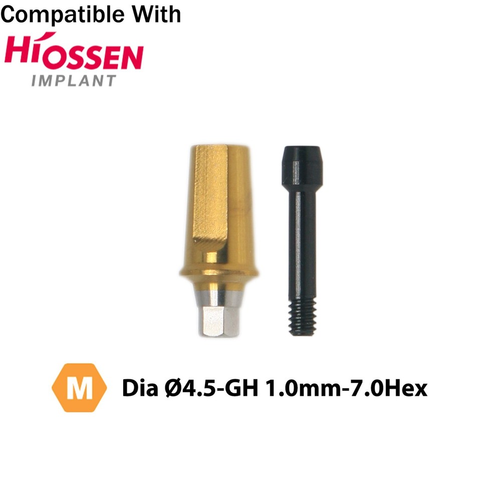 Dental Mini Straight Transfer Abutment Hex Fits Hiossen Osstem Ø4.5mm ...