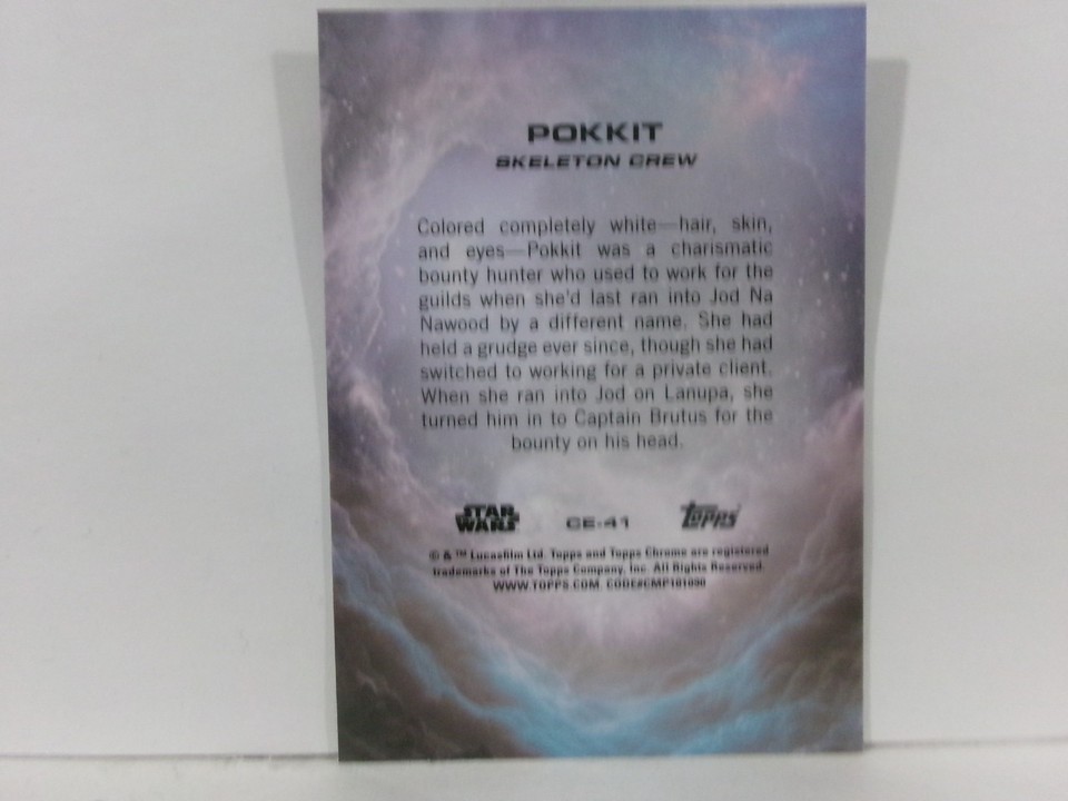 2025 Topps Chrome Star Wars Pokkit CE-41 Variation Costco Exclusive | eBay