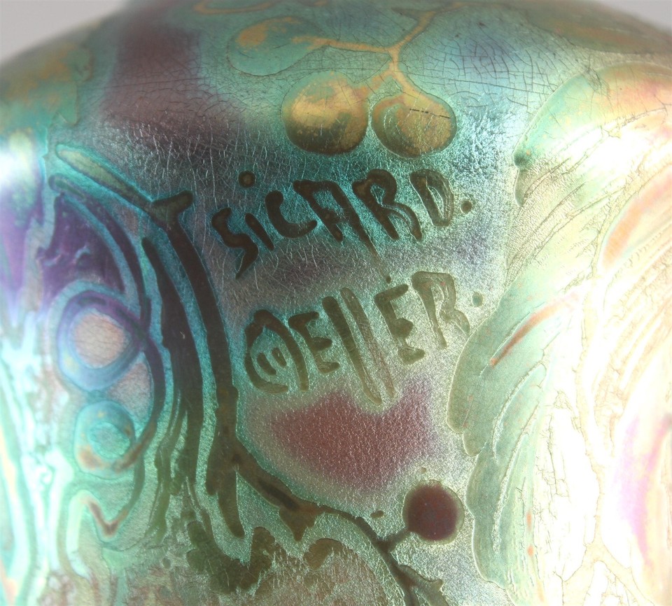 Antique JACQUES SICARD Sicardo-Ware Iridescent Luster Weller Art ...