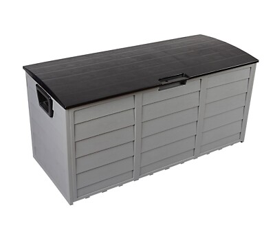Large 290L Garden Storage Outdoor Box Plastic Utility Chest Unit Box ...