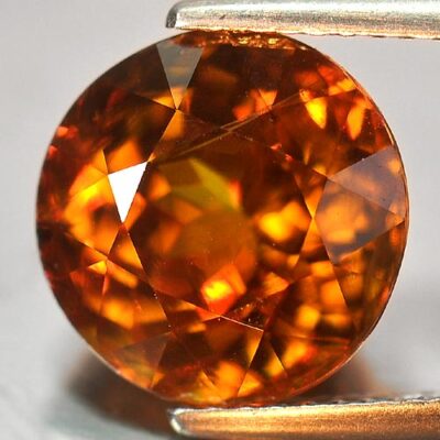 Multi Color Sphene 6.02 Ct. Round Shape 10.8 Mm. Natural Gemstone ...