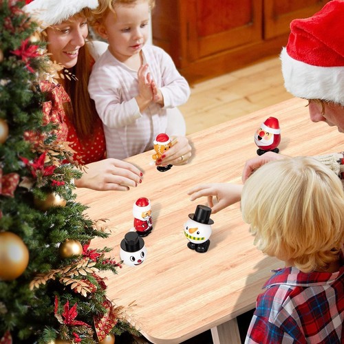 12 Christmas Wind up Toys SET OF 12! Santa, Reindeer, Snowman, Penguin ...