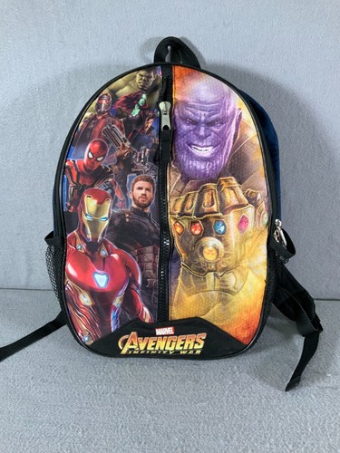 Marvel Avengers Infinity War Backpack Book Bag w/Ironman Spiderman Hulk ...
