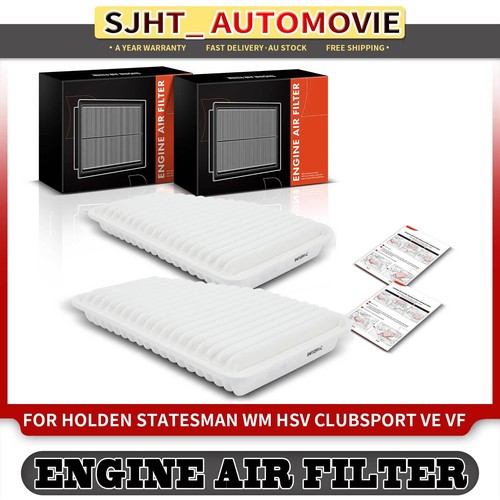 2x Engine Air Filter for Holden Commodore VF Statesman WM HSV Clubsport ...