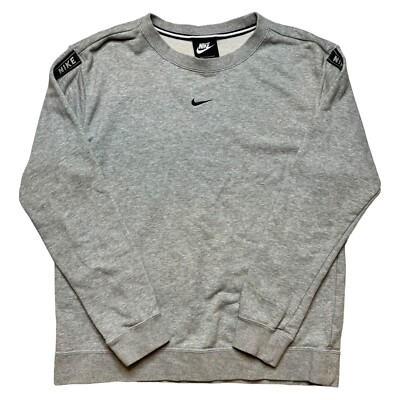 Nike Womens Sweatshirt Gray Size Small Logo Crewneck Center Swoosh ...