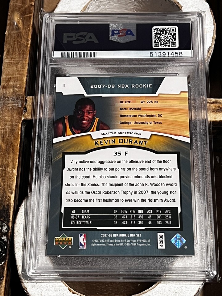 2007 Upper Deck Kevin Durant (KD) RC #11 Rookie Box Set - PSA 9 | eBay