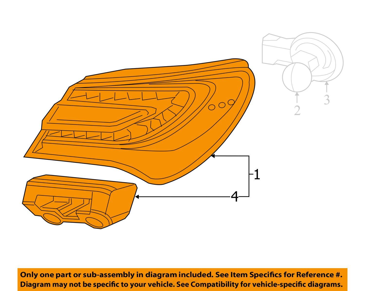 2013 Chrysler 200 Tail Light Assembly Part Number 5182524AE | eBay