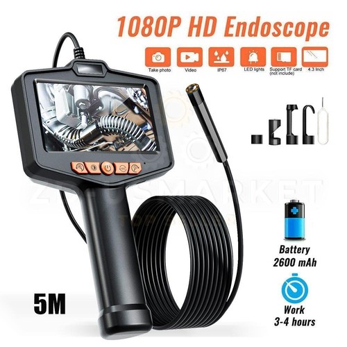 LED Handheld Industrial Endoscope 8mm Borescope Inspection Snake Camera ...