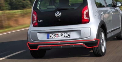NEU VW UP! / E-UP! (12-16) HINTER BUMPER UNTERER MITTE SPOILER ...