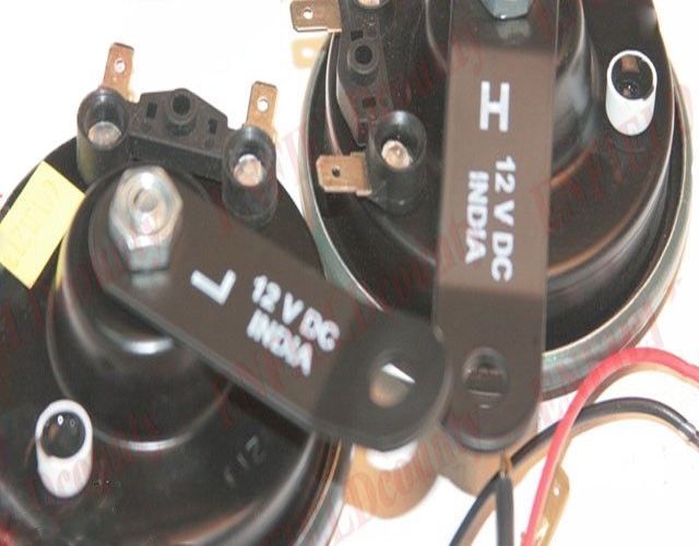 Strong Tone Horn Set Pair Genuine Hella 12v Black Agro Tractor Long ...