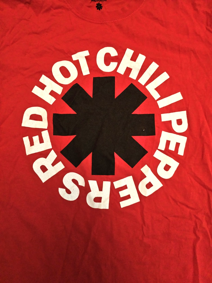 Red Hot Chili Peppers Short Sleeve Shirt Red Logo Cotton Tagless Large ...