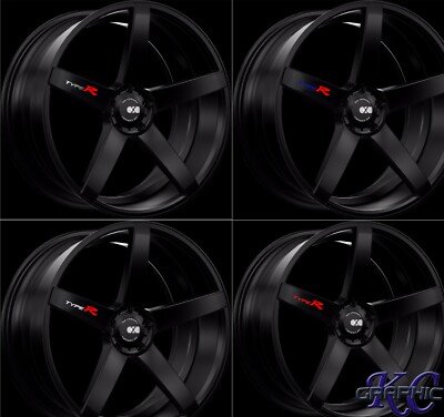 HONDA Civic Type R Vinyl Decal Emblem Sticker FK8 Wheel Base Panel (4 ...