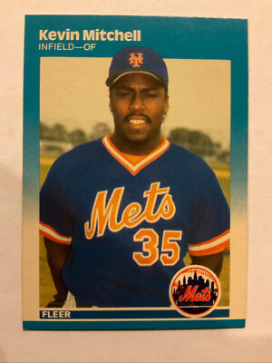 Hi Grade 1987 Fleer KEVIN MITCHELL Rookie Card RC New York METS #17 | eBay