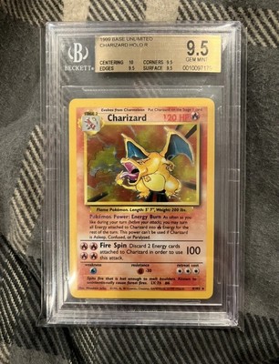 1999 Charizard Pokemon Base Set Holo #4 4/102 BGS 9.5 GEM MINT 10 ...