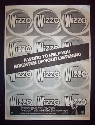 Roy Wood Wizzo The Stroll 1977 Poster Type Ad, Promo Advert | eBay