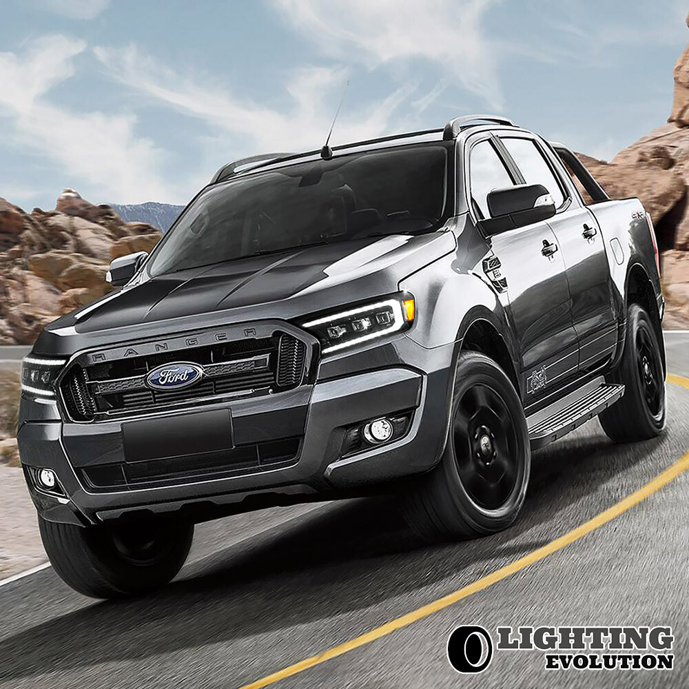 2X LED Matrix Projector Headlights For 2015-2021 Ford Ranger Lariat XL ...