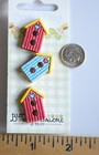 Birdhouses / 3D Spring Fling ~ Shank Buttons / Buttons Galore | eBay