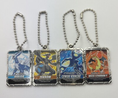 Pokémon Metal Keychains Mega XY Dialga Zekrom Kyogre Charizard | eBay