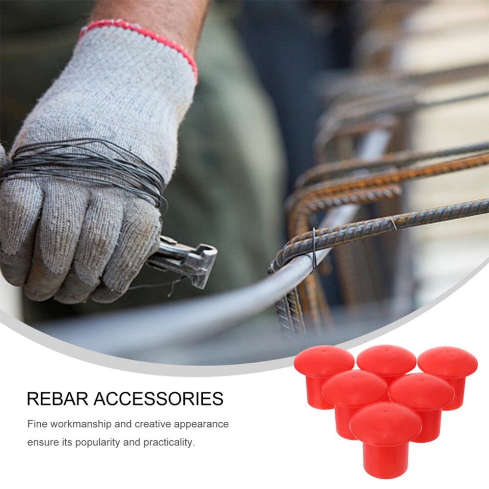 60 Pcs Rebar End Caps Rebar Protective Caps Rebar Safety Caps Steel Cap ...