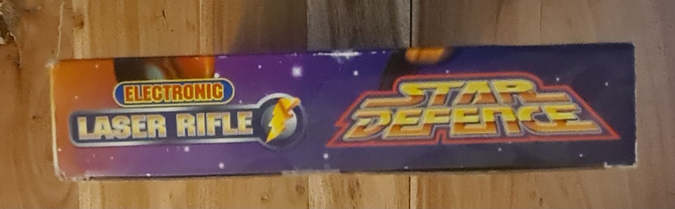 Vintage 90s CHOY HING TOYS friction electronic laser rifle star defence ...