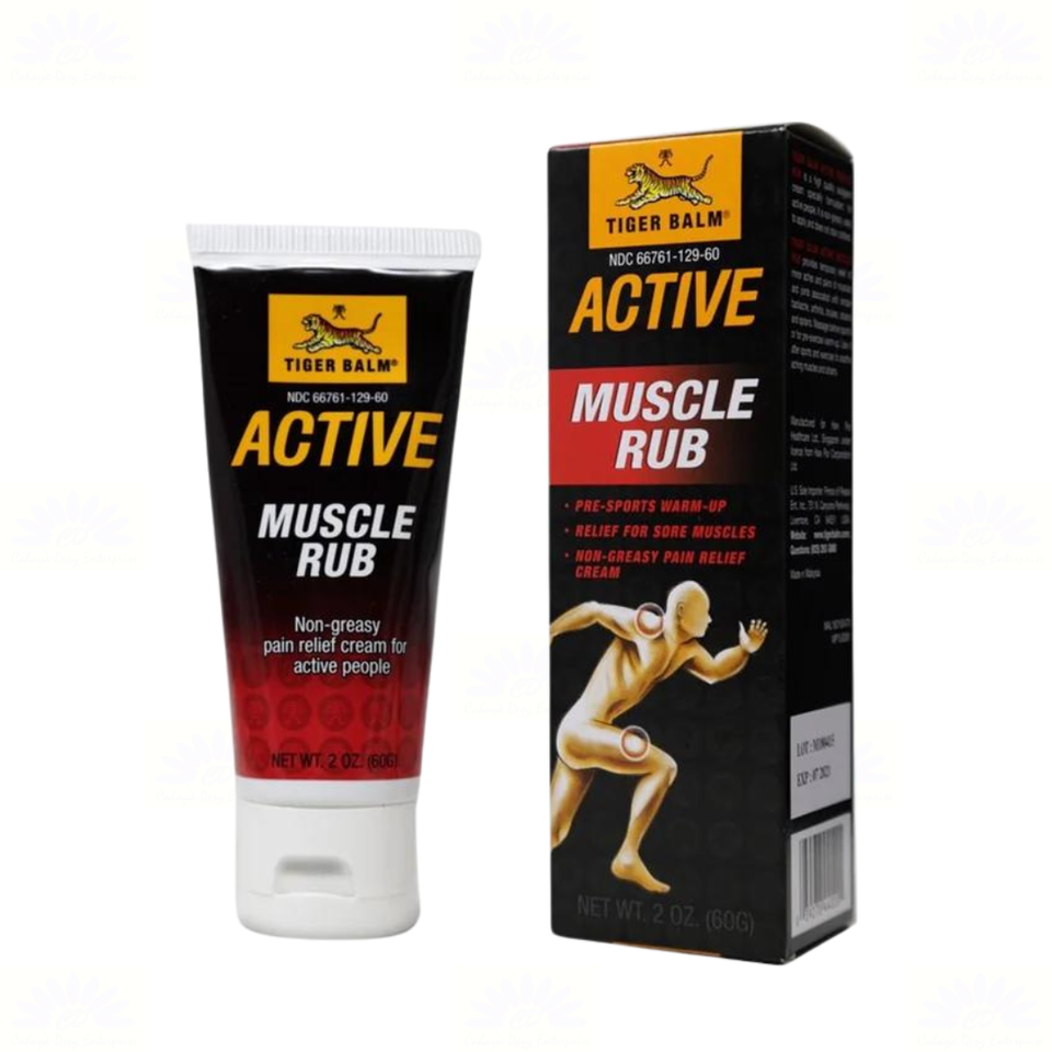 2 X Tiger Balm Active Muscle Rub 60g Non-Greasy Pain Relief Cream | eBay