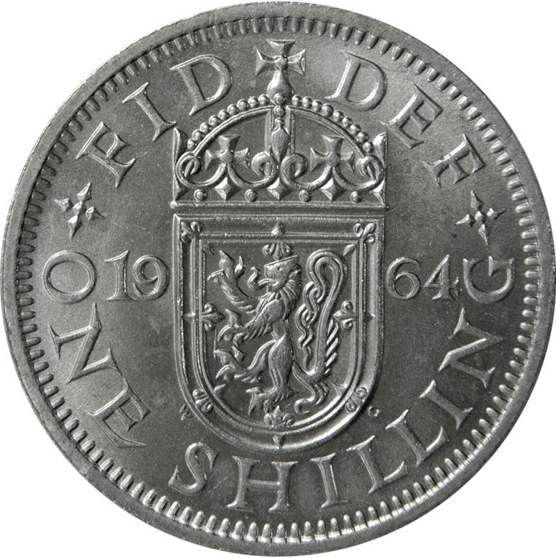 United Kingdom 1 Shilling | 100 Coins | Scottish shield | 1954 - 1970 ...