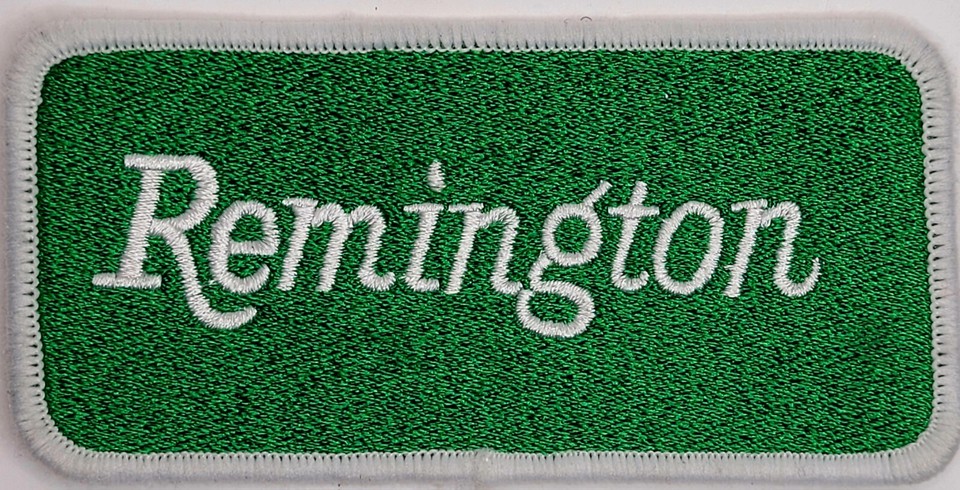 REMINGTON EMBROIDERED IRON ON Patch 3.75" x 1.75" GREEN | eBay