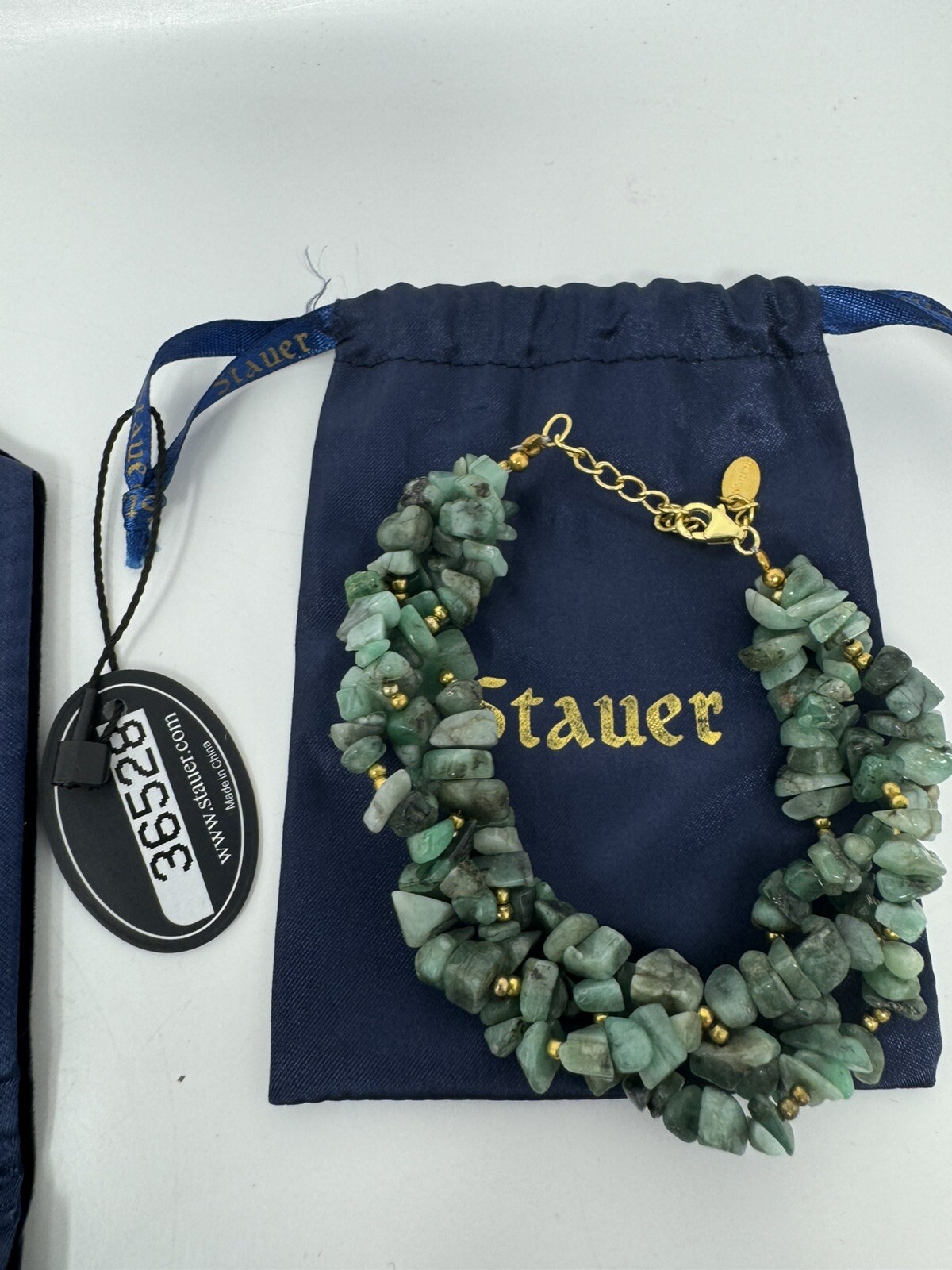 Stauer Genuine Emeralds Green 600 Total Carats 925 Necklace Bracelet ...