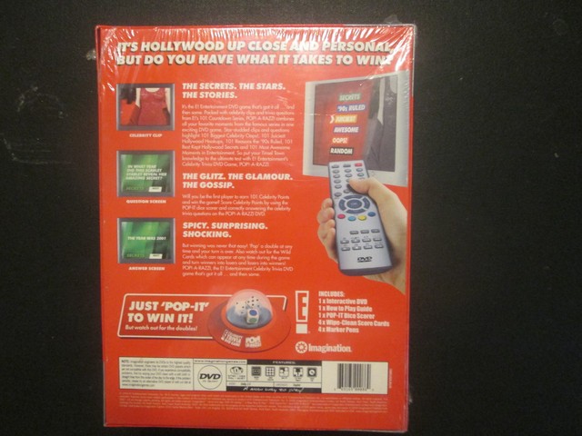 Pop-a Razzi Celebrity Trivia DVD Game E Entertaiment TV 2005 for sale ...