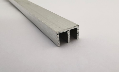 1M 2M LENGTHS Aluminium Double U Channel Track Grade 6060 6MM Internal ...