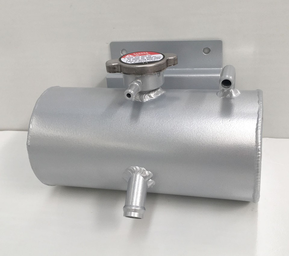 Universal Aluminum Radiator Header Horizontal Round Coolant Overflow ...