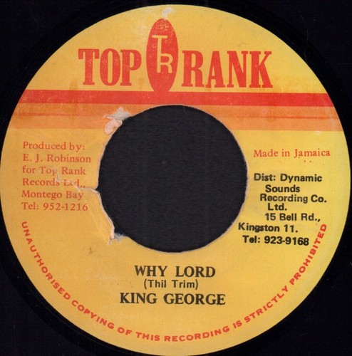 King George Why Lord 7" vinyl Jamaica Top Rank | eBay