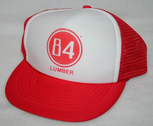 Vintage 84 LUMBER Building Materials Mesh Snapback Red Trucker HAT CAP ...