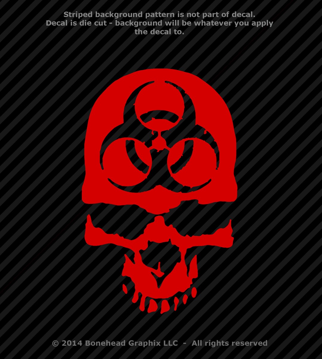 Biohazard Skull Red