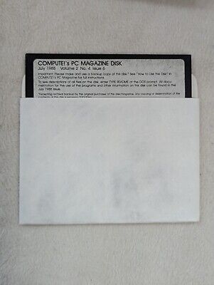 Compute!'s PC Magazine 5.25" Floppy Disk - July 1988 Volume 2 No. 4 ...