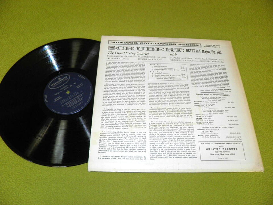 Schubert - Octet In F Major op. 166 - The Pascal String Quartet - 1967 ...