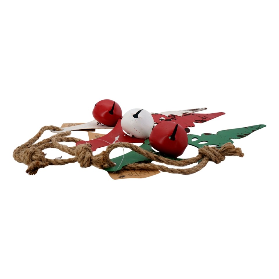 Distressed Metal Finial Drop Ornament (3 Pack, Red Green White, 15 in ...