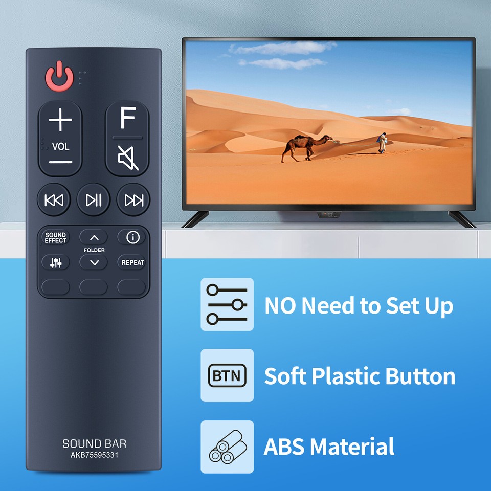 AKB75595331 Remote Control For LG Sound Bar SL4Y SL5Y SL6Y SL7Y SN6Y ...