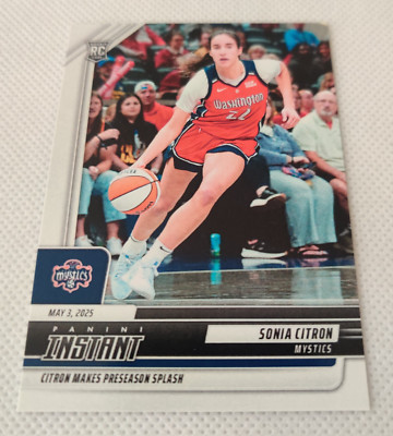 Sonia Citron 2025 Panini Instant WNBA #5 Washington Mystics Rookie | eBay