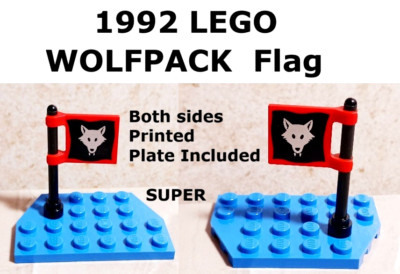 LEGO Wolfpack Flag EXCELLENT Printed Both Sides Wolf Clan Baseplate ...