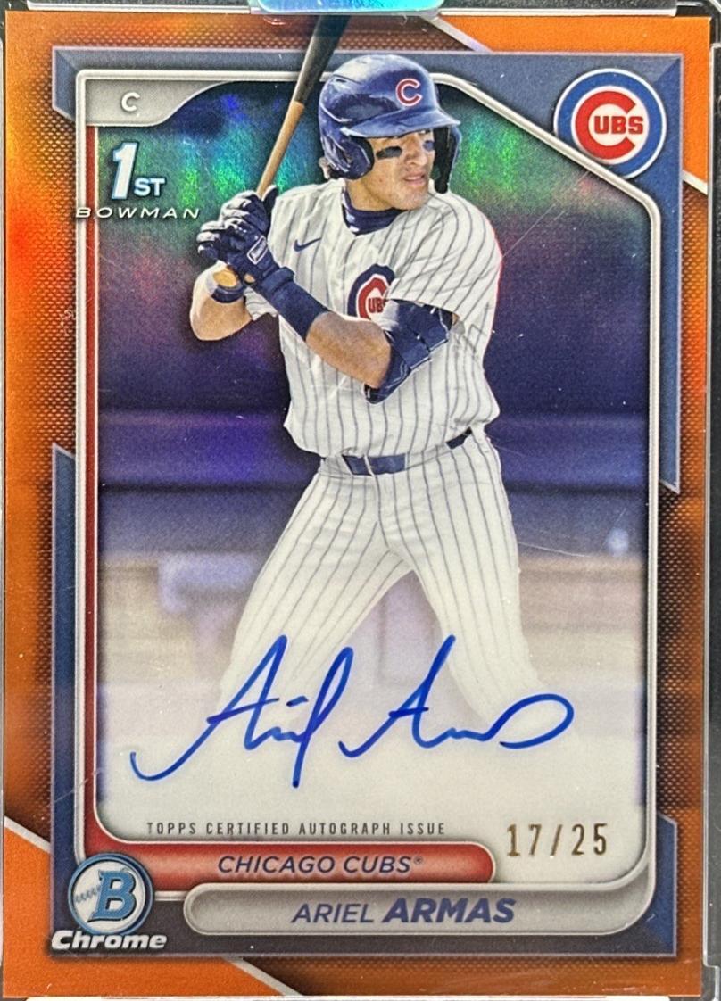 2024 Bowman Draft - Chrome Prospect Autographs Ariel Armas #CPA-AA ...