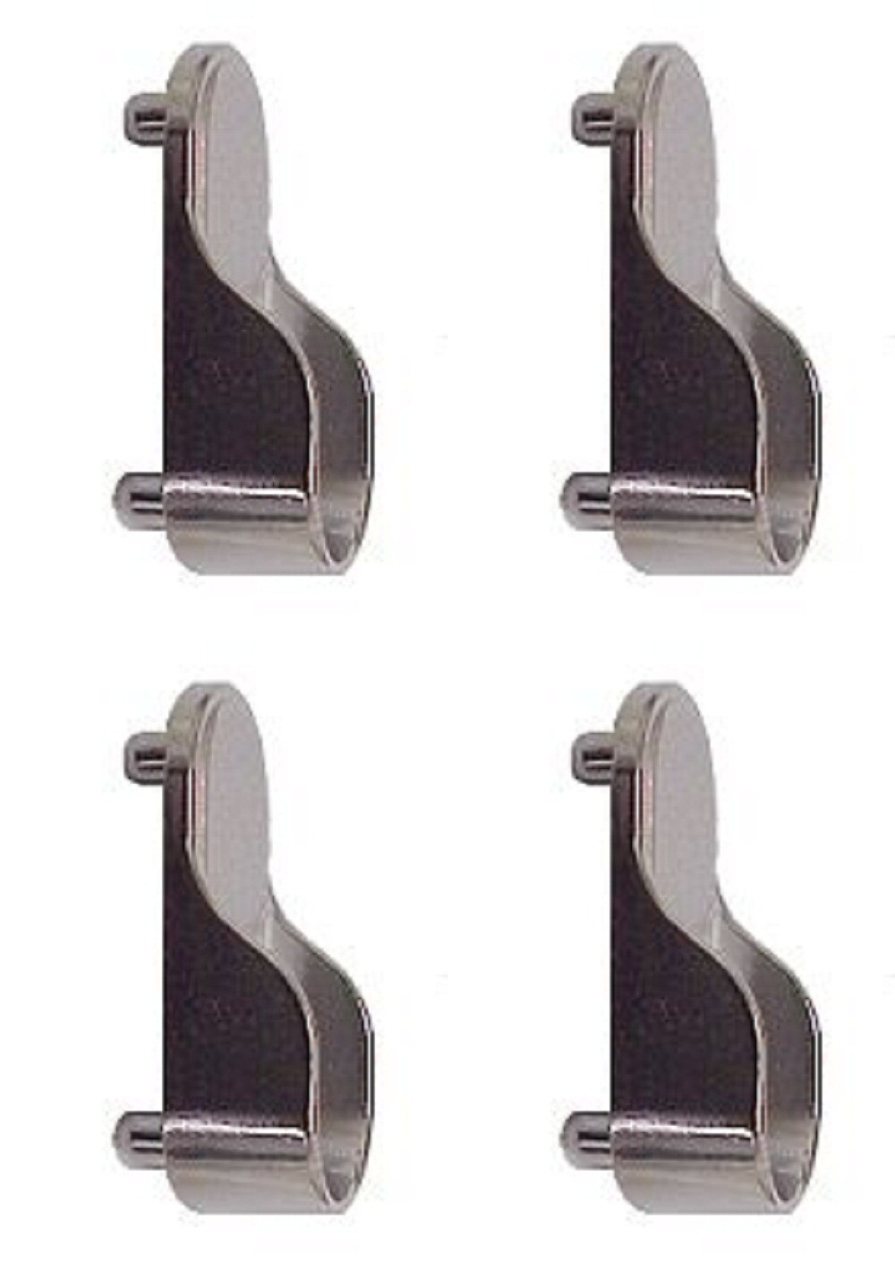 4 x WARDROBE RAIL END SUPPORTS DOWEL BRACKETS FOR OVAL RAILS FITS 15mm ...