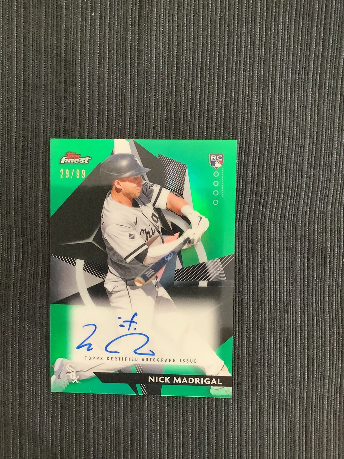 Nick Madrigal RC 29/99 Auto 2021 Topps Finest Green Refractor FRDA-NM ...