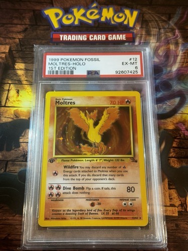 1999 Pokémon Fossil - Moltres Holo 12/62 | PSA 6 | 1st Edition | eBay