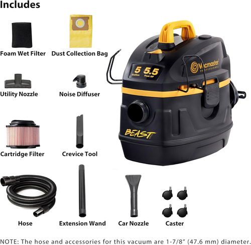 Vacmaster Professional Beast Series VFB511H 0201 5-Gallon 5.5 Upgraded ...