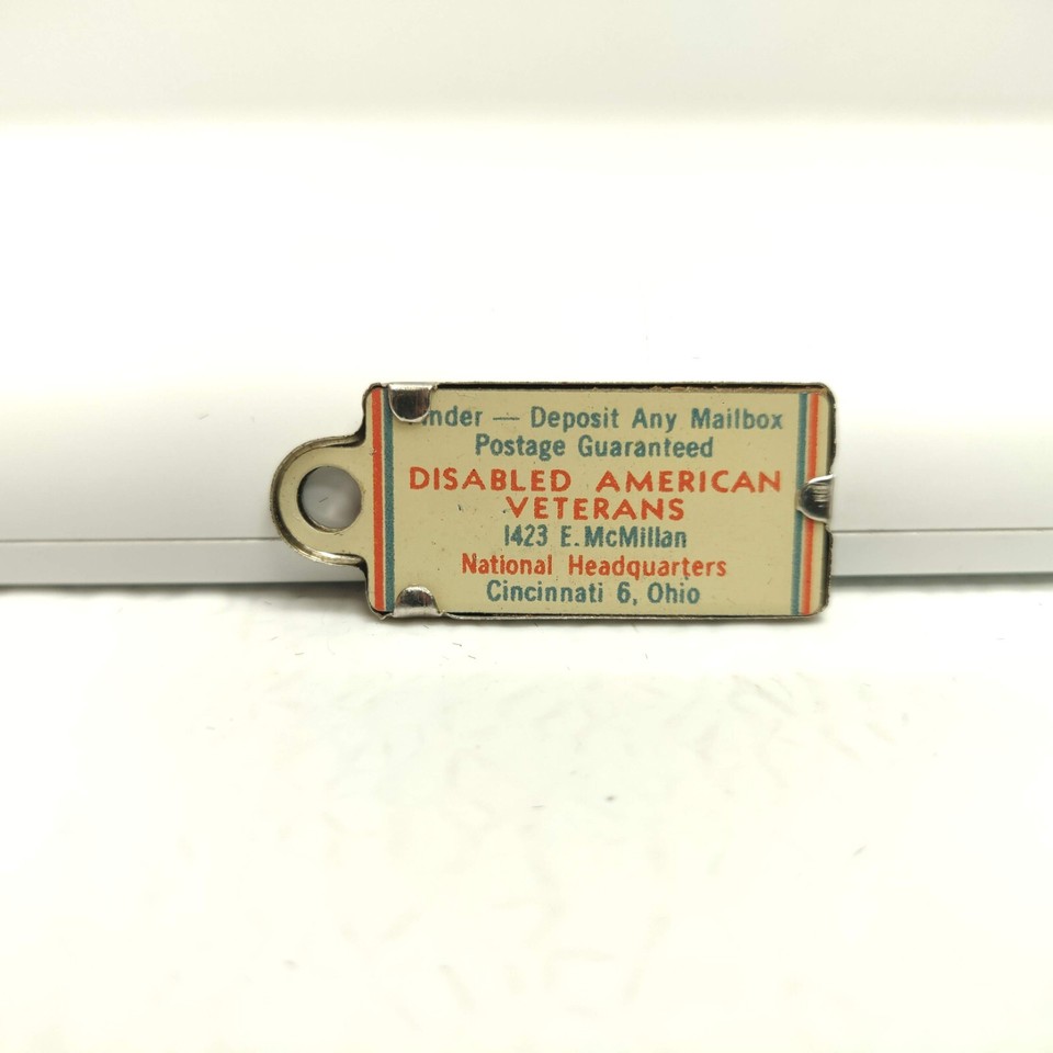 RARE VTG Disabled Veterans Mini License Plate Key Chain Ring Tag IOWA ...
