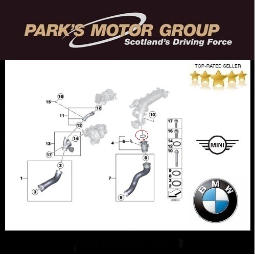BMW Genuine Charge Air Tube Intake Manifold Gasket. 1-7 F Series ...