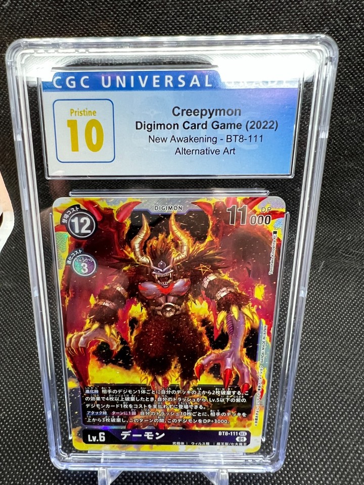 2022 Digimon Card Game New Awakening Creepymon BT8-111 SEC CGC 10/10 ...