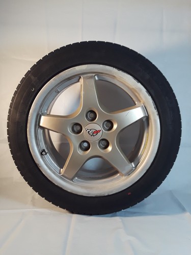 TWO (2) 97-04 C5 CORVETTE MAGNESIUM ALLOY N73 FRONT RIMS OEM WITH TIRES ...